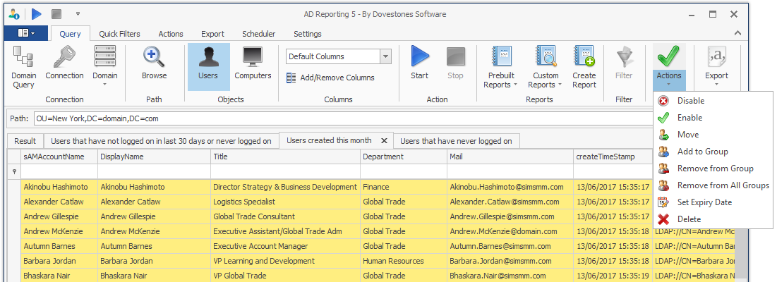 Ad Reporting Active Directory Reporting Dovestones Software