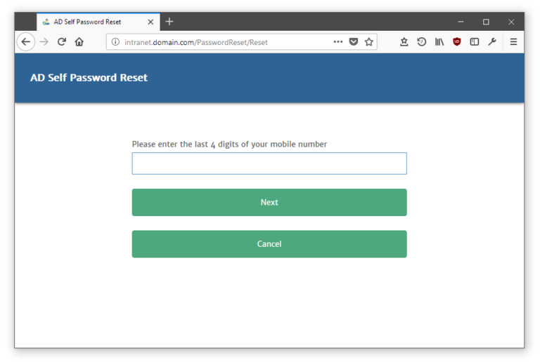 Active Directory Password Reset, AD Self Password Reset